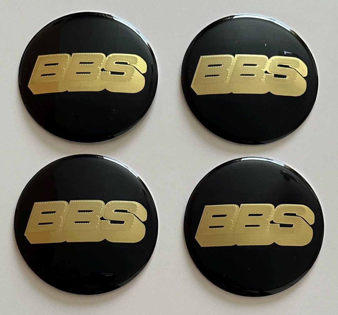 Set of 4 Black & Gold BBS 70mm (2.75 Inch) Wheel Hub Center Stickers - Etsy
