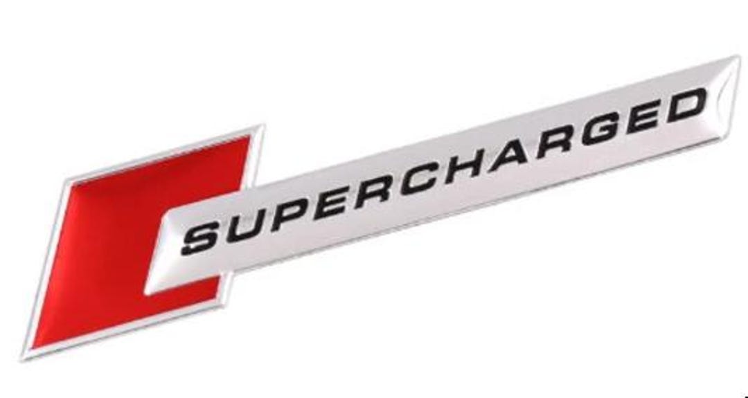 1 Pcs Silver & Red Audi Supercharged Metal Emblem Sticker - Etsy