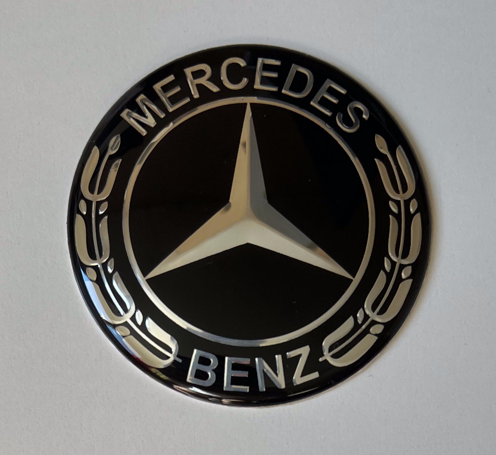 Set of 4 Black Mercedes Benz 65mm (2.56 Inch) Wheel Hub Center Stickers ...