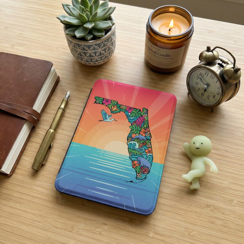 Florida State Art, Tropical Wildlife, Botanical Illustration, Sunset ...