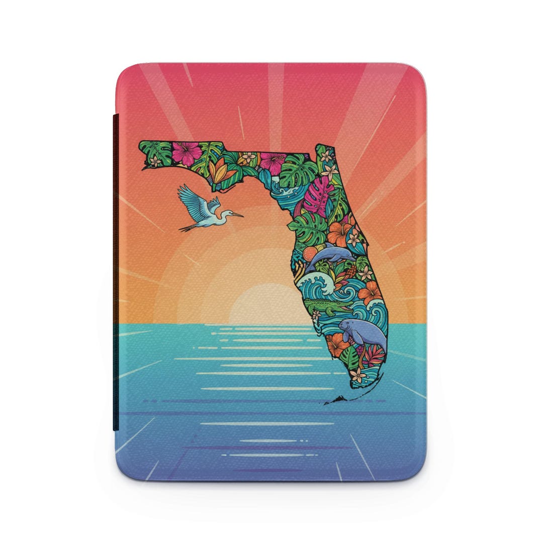 Florida State Art, Tropical Wildlife, Botanical Illustration, Sunset ...