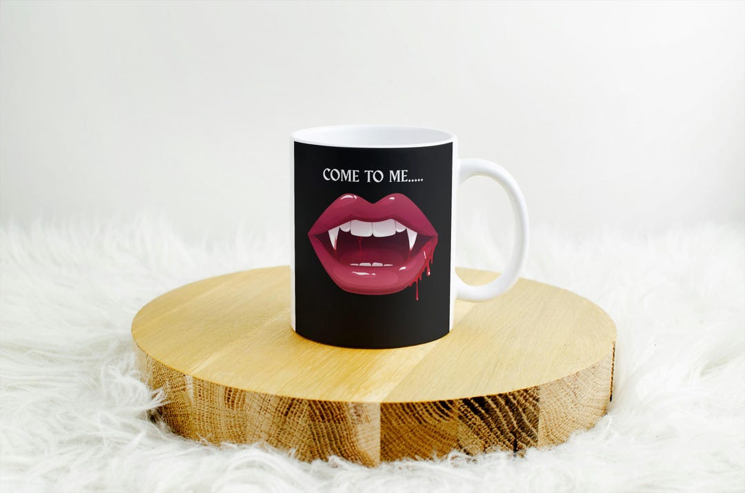 Vampire Cup / Mug (custom Design (fangs) 4 Designs Available) - Etsy
