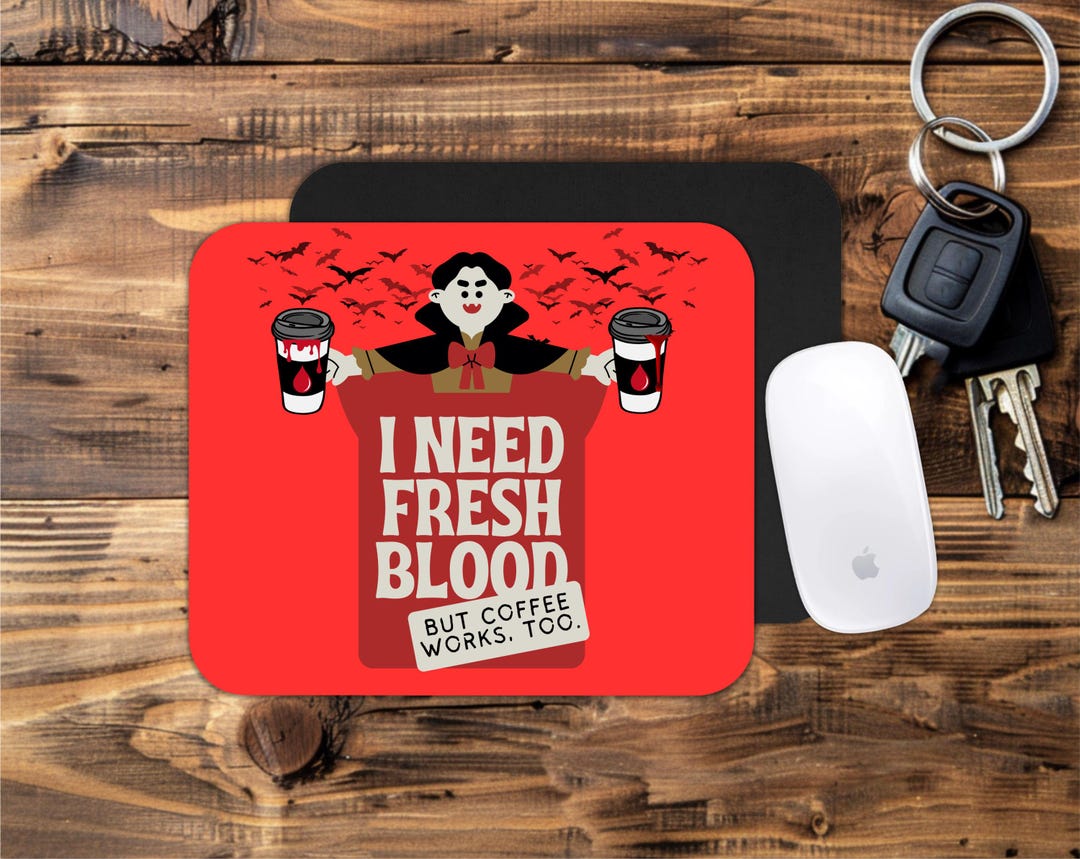 Vampire Computer Mousemat / Mousepad (custom Design - 4 Designs ...
