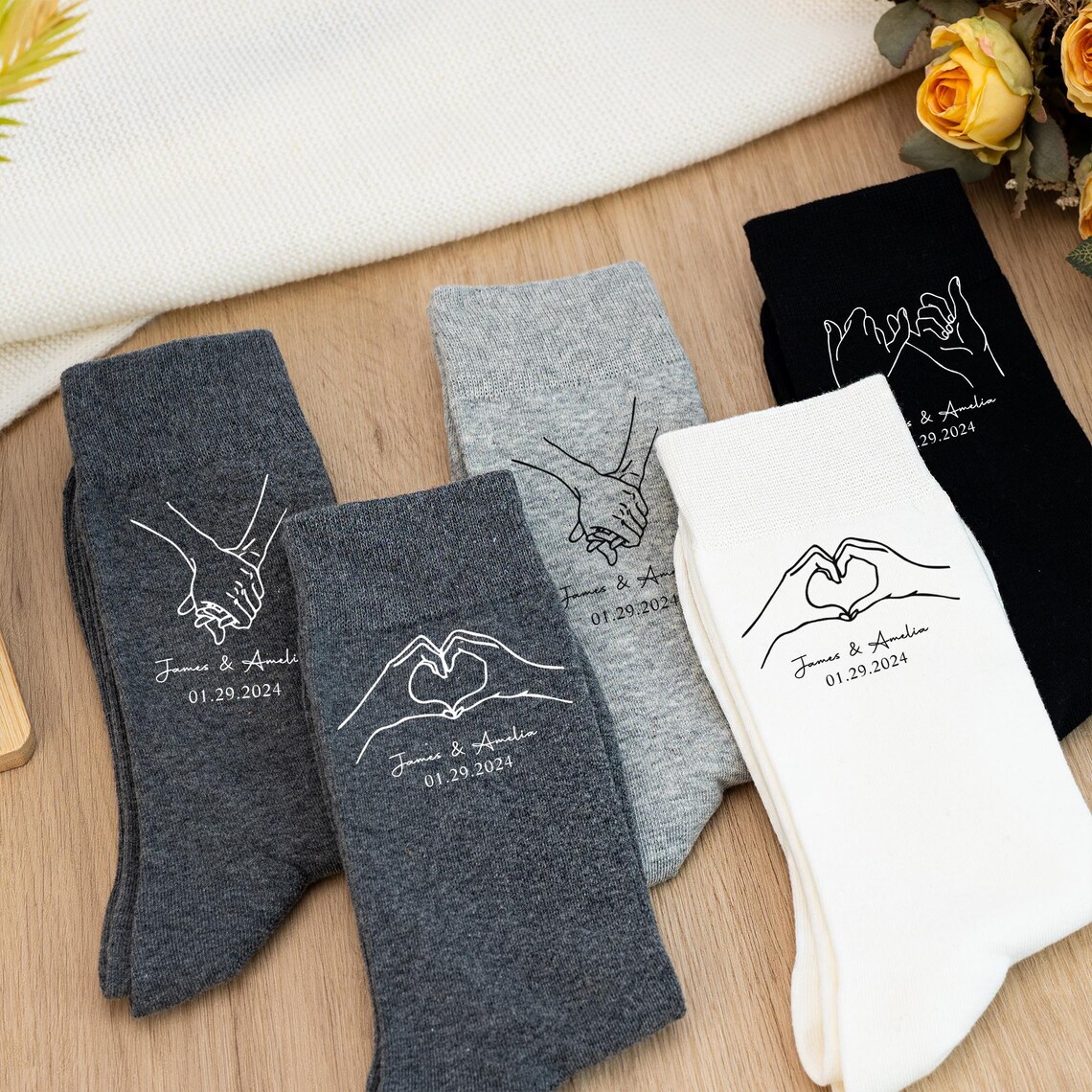Custom Name Socks for Couples, Personalized Socks, Custom Socks for Him ...