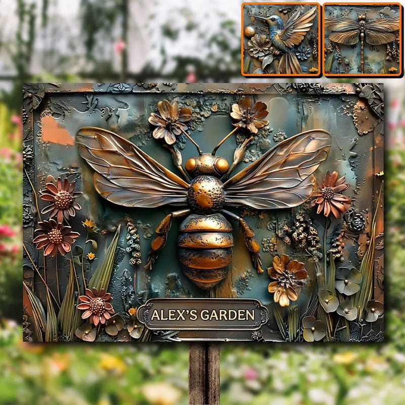 Metal Bee Sign - Etsy