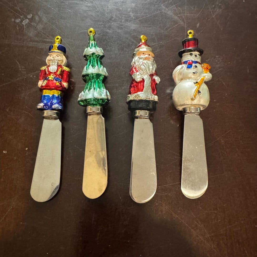 Set of Christmas Cheese Spreaders! Part of a Collection, Never Used ...