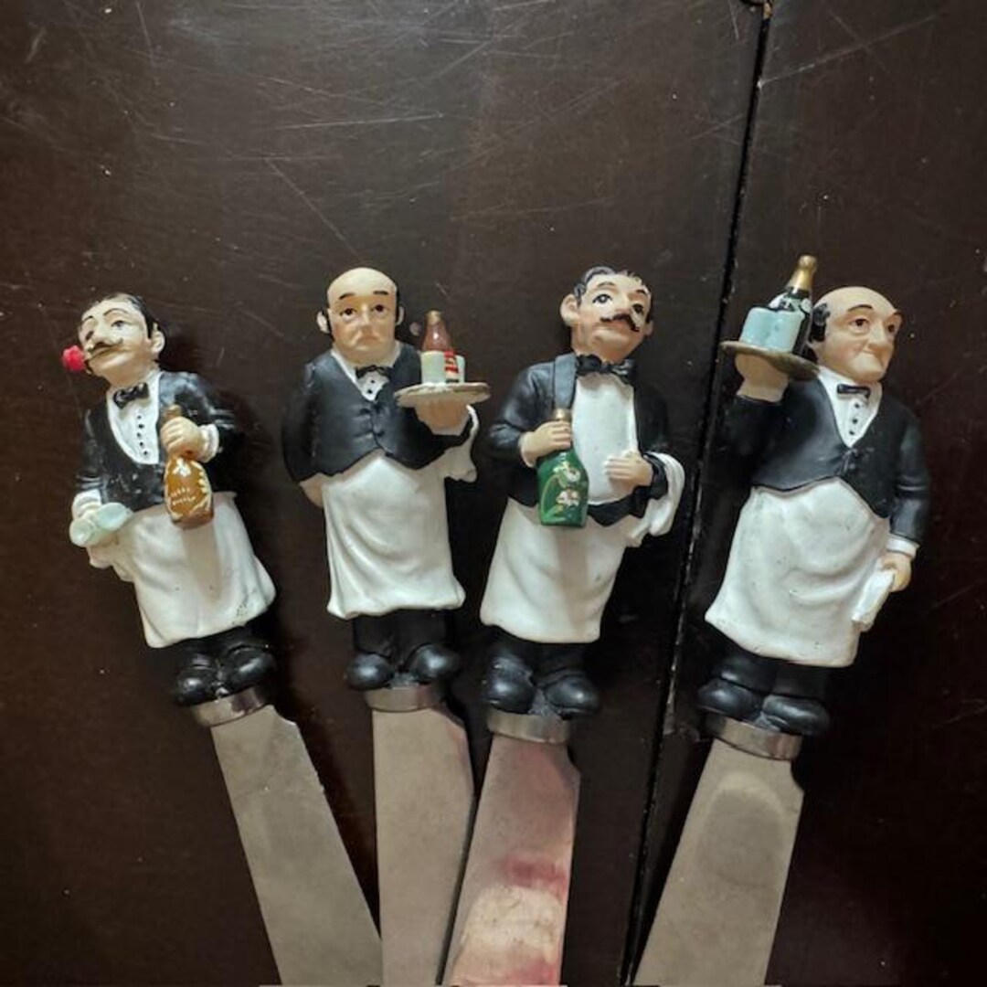 Cute Set of 4 Waiter Cheese Spreaders - Etsy