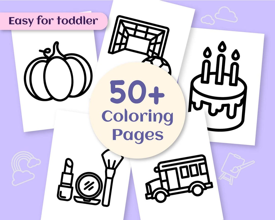 Easy Coloring Pages for Kids, Simple Coloring Pages, Printable Coloring ...