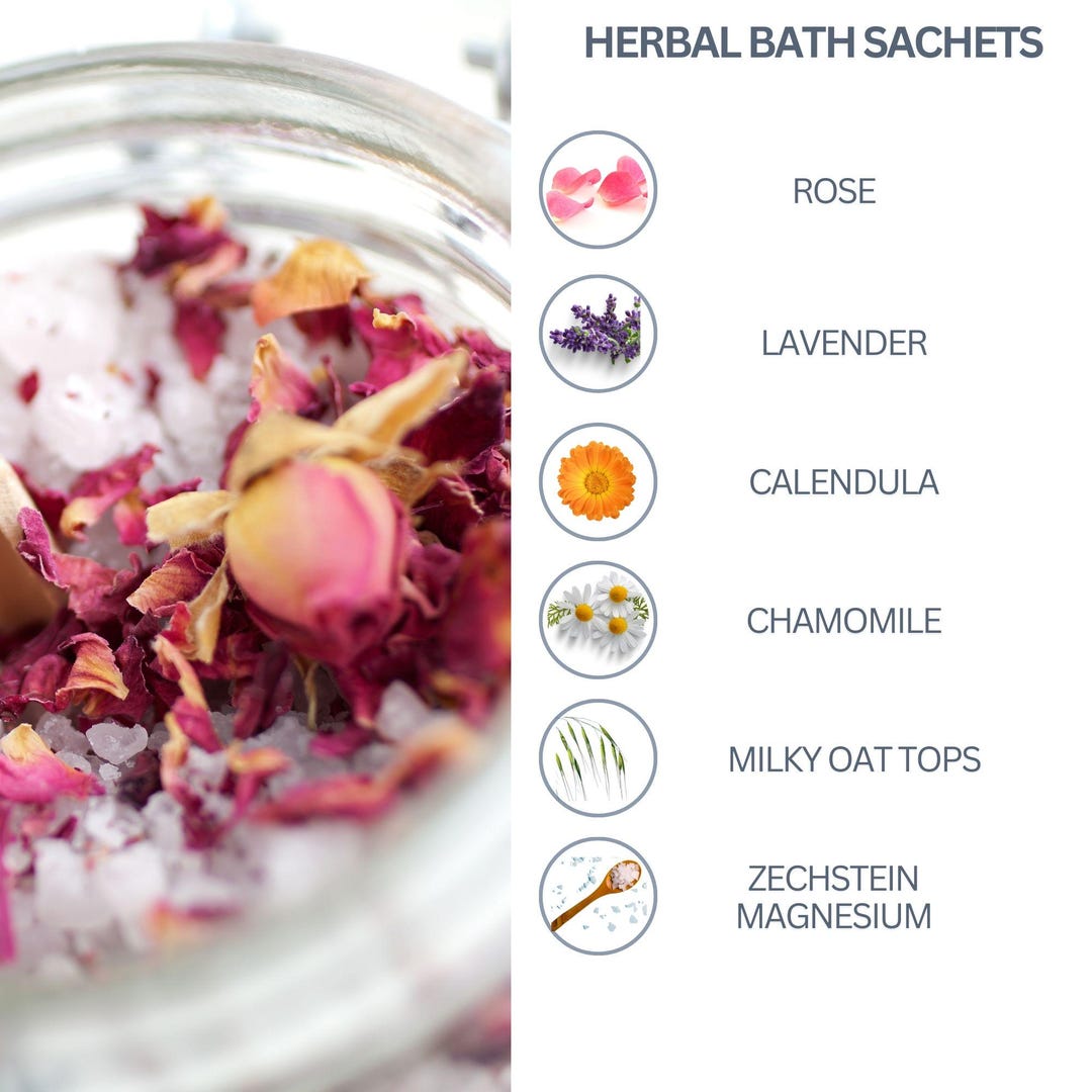 Floral Bath Sachets Flower Bath Gift for Children Gift for Herbal Lover ...