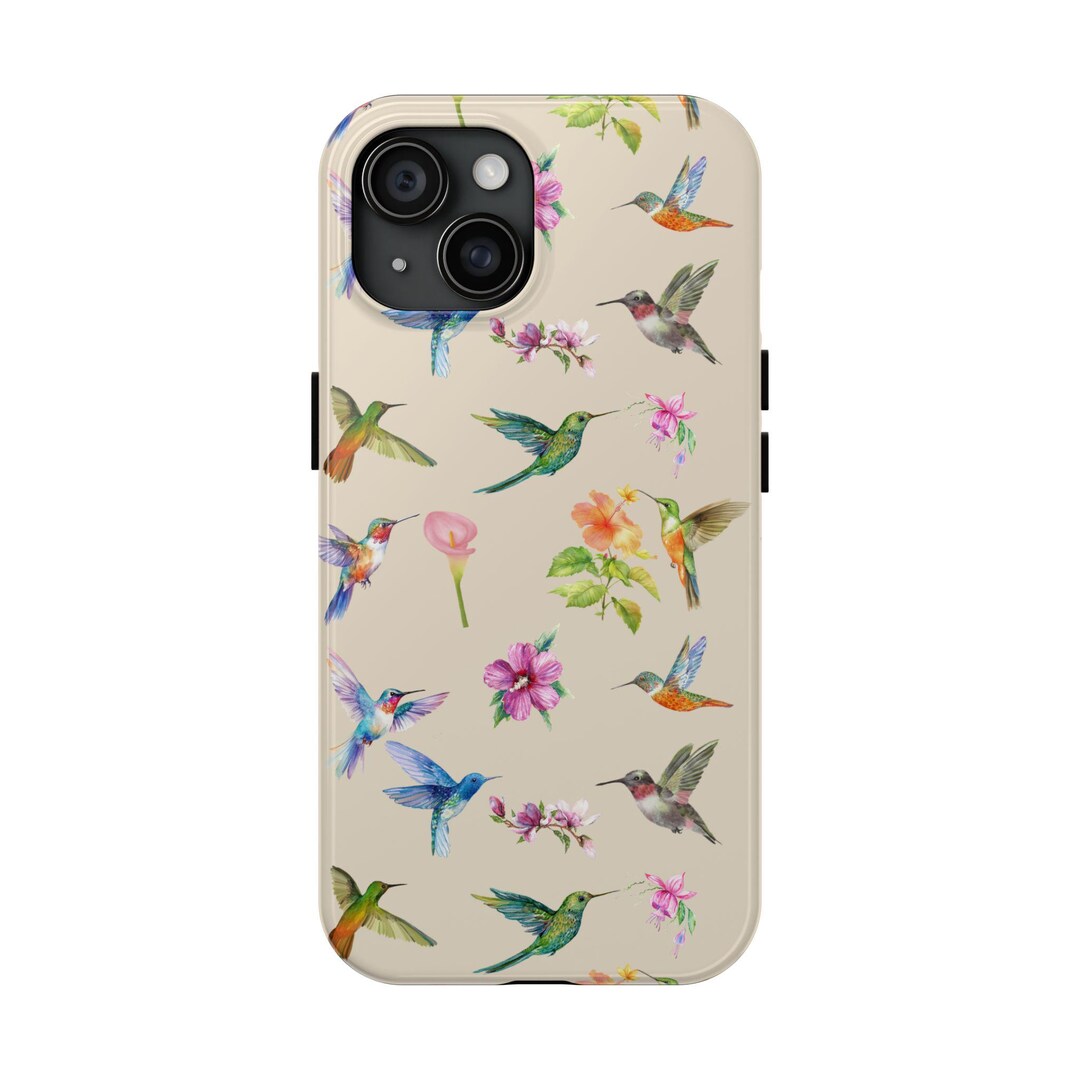 Hummingbird Floral Tough Phone Case Bird Lover Gift Floral Pattern ...