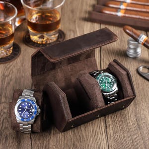 Personalized Leather Hexagonal Watch Box, 1/2 Watch Organizer Case ...