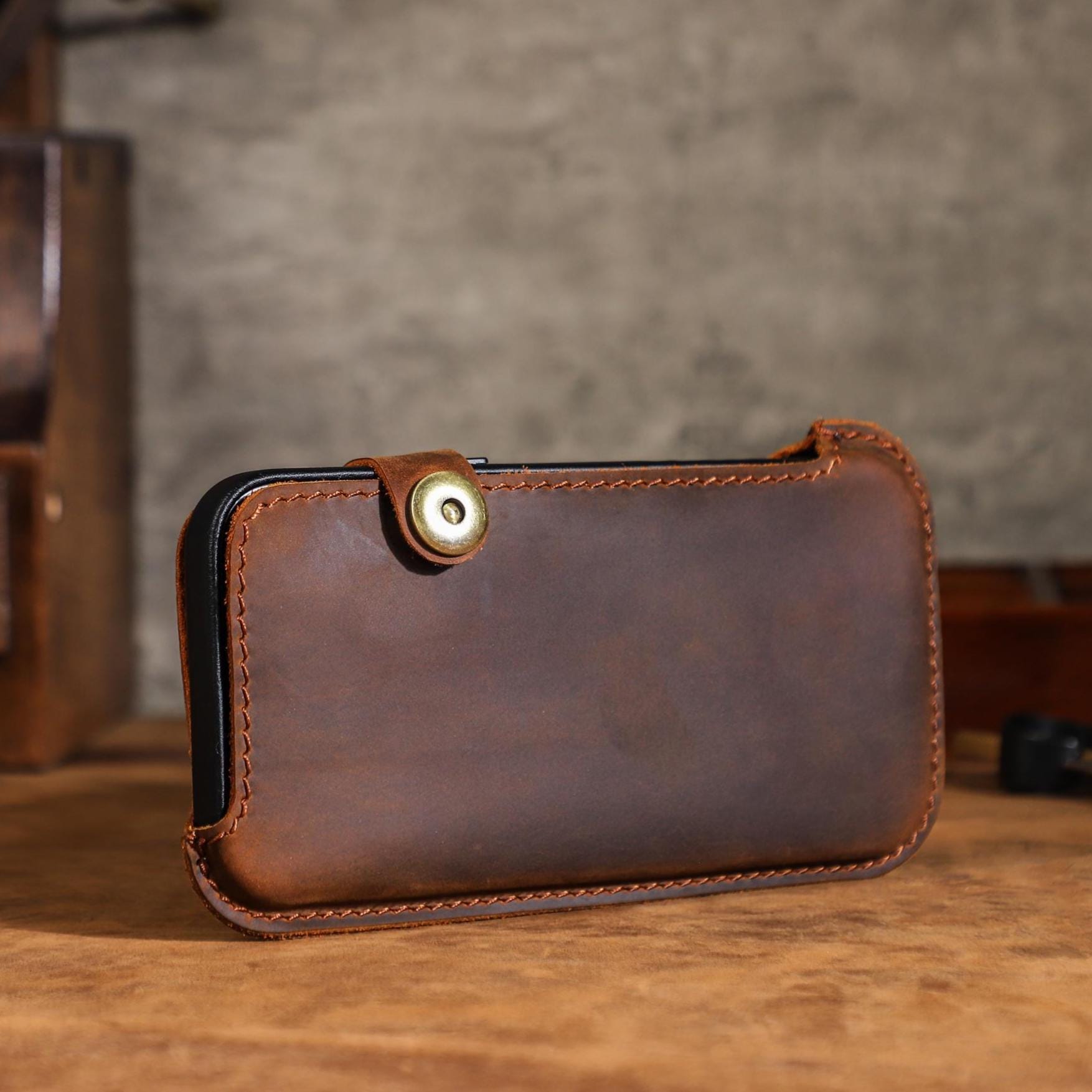 Personalized Leather Phone Pouch, 6.7-6.9 Inch Phone Holster With Belt ...
