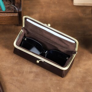 Personalized Leather Sunglasses Box, Metal Frame Design Eyeglasses ...