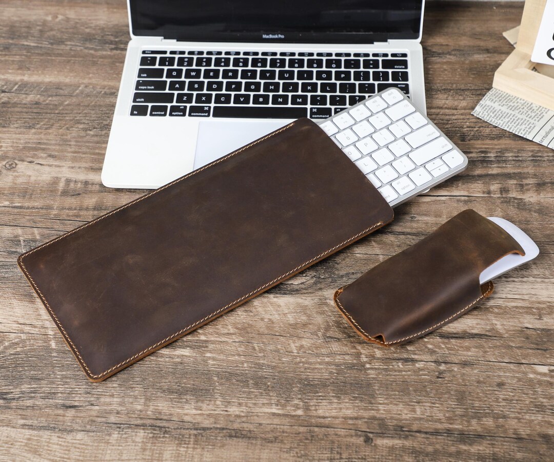 Custom Leather Apple Magic Mouse Case, Magic Keyboard Leather Cover ...