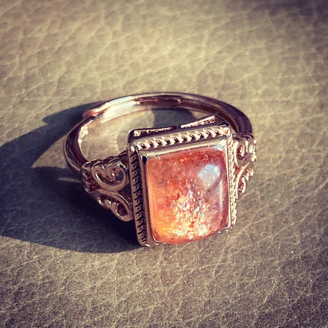 Golden Strawberry Quartz Ring - Etsy