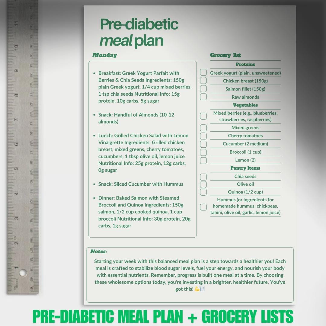 Pre Diabetic Meal Plan, Pre Diabetic Food List, Prediabetes Snacks ...
