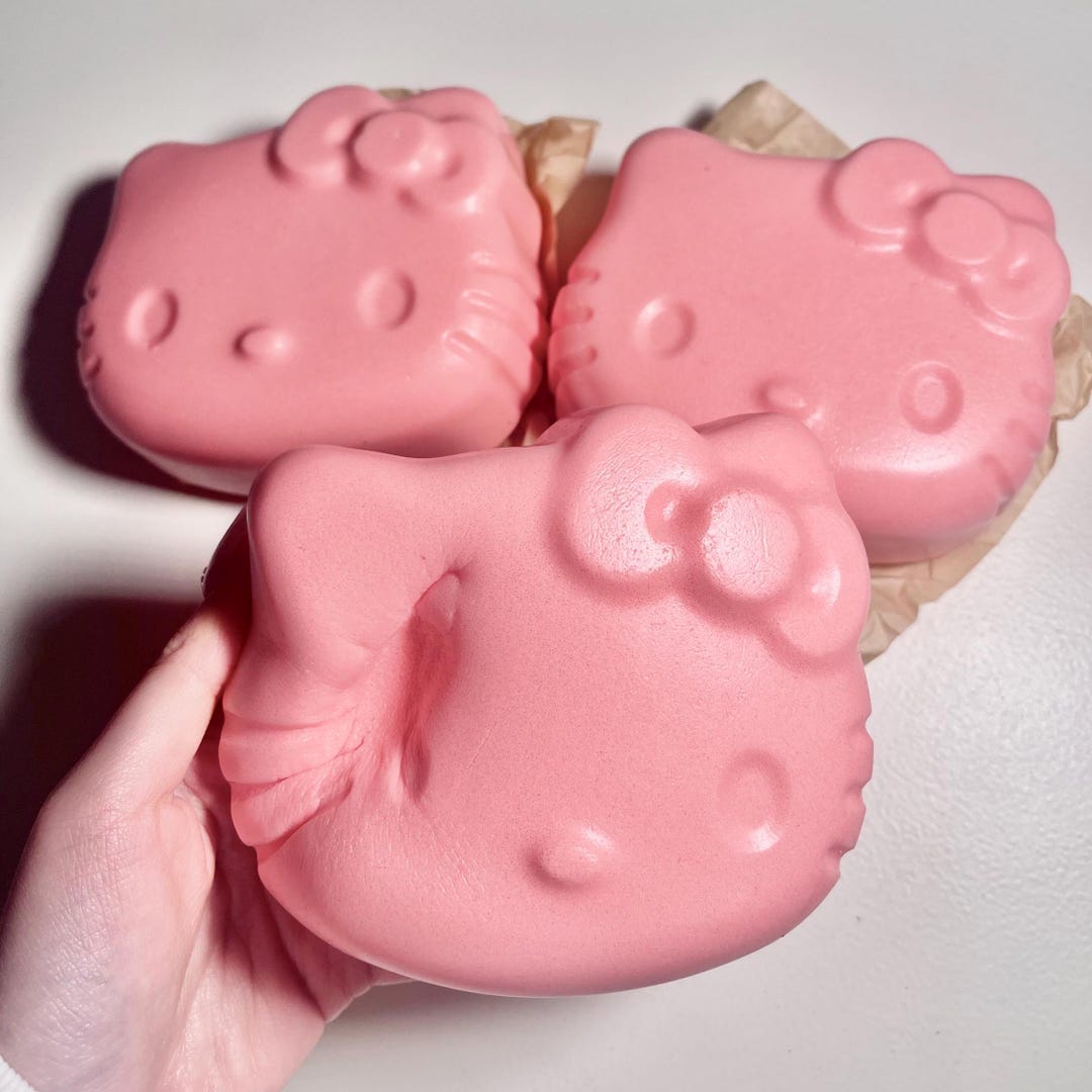 Pink Hello Kitty Sticky Ssquishy Slow Rising, Stress Relief, Kawaii ...