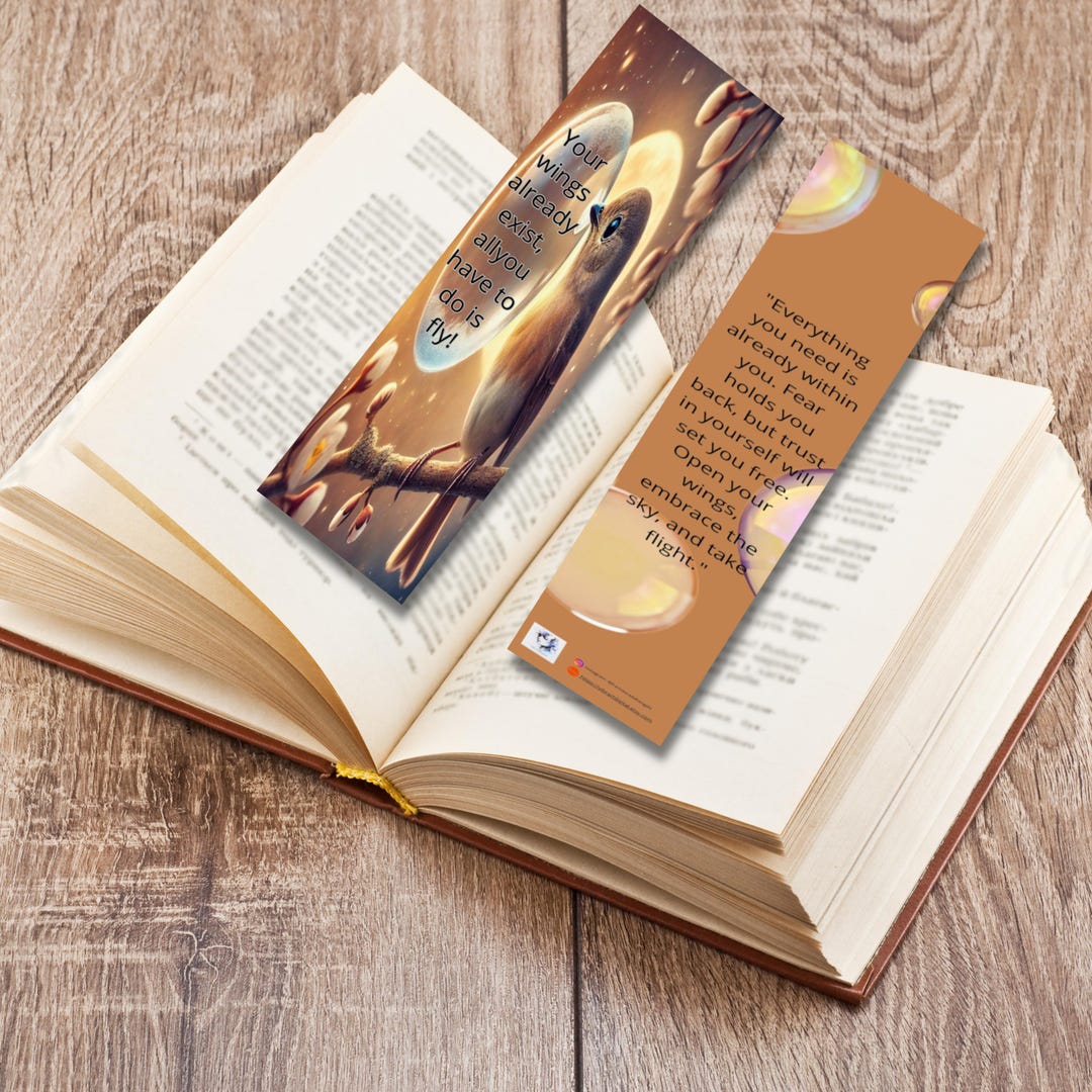 Your Wings Already Exist Bookmark Set - Printable Watercolor Bird Art ...