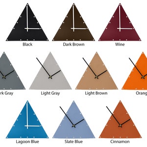 Modern Red Triangle Wall Clock | Geometric Minimalist Wall Art | Bold ...