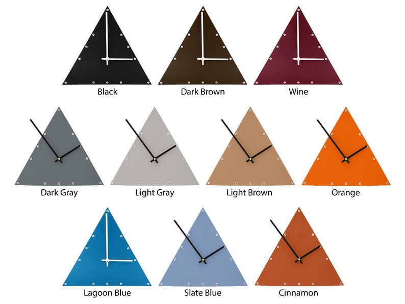 Triangle Wall Clock / Unusual Metal Art / Modern Minimalist Rustic Home ...