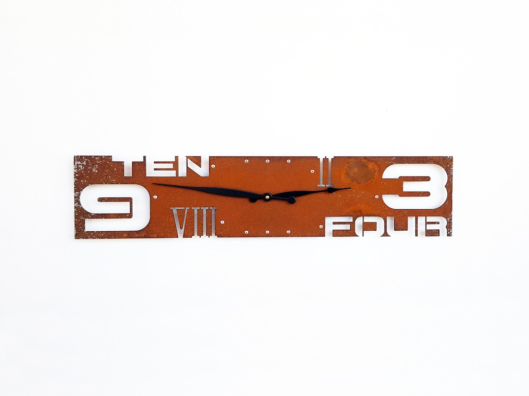 Modern Wall Clock, Outnumbered IV Rustic Distressed Home Decor ...
