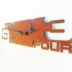 Outnumbered VI Wall Clock With Numbers / Oversize Metal Art Giant Home ...
