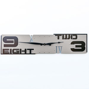 Outnumbered III Industrial Clock / Large Metal Wall Art / Wide Wall ...
