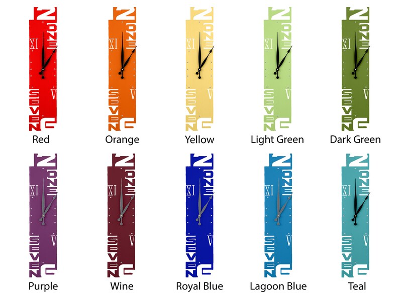 Handcrafted Modern Industrial Wall Clock | Vertical Rust Finish Design ...
