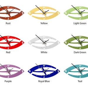 Rustic Modern Wall Clock | Eye-shaped Minimalist Design in Distressed ...