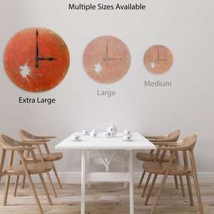 Extra Large Wall Clock Unique Rustic / Giant Metal Big | Etsy