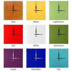 Minimalist Modern Wall Clock in Dark Gray | Contemporary Square Clock ...