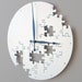 Puzzle V Round Wall Clock / Industrial Modern Metal Wall Art / Original ...