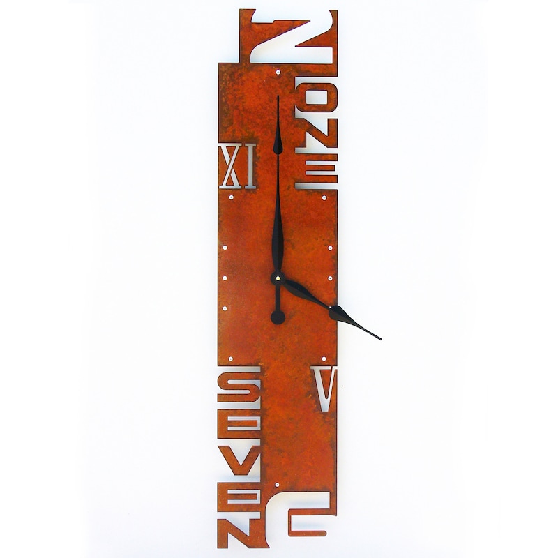 Vertical Wall Clock Tall - Etsy