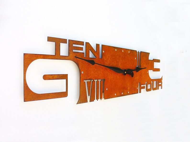 Outnumbered VI Wall Clock With Numbers / Oversize Metal Art Giant Home ...