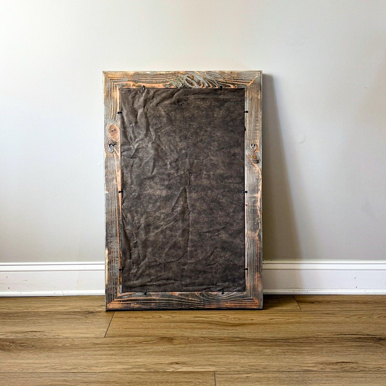 Handcrafted Distressed Wood Wall Mirror With Decorative Nails - Etsy