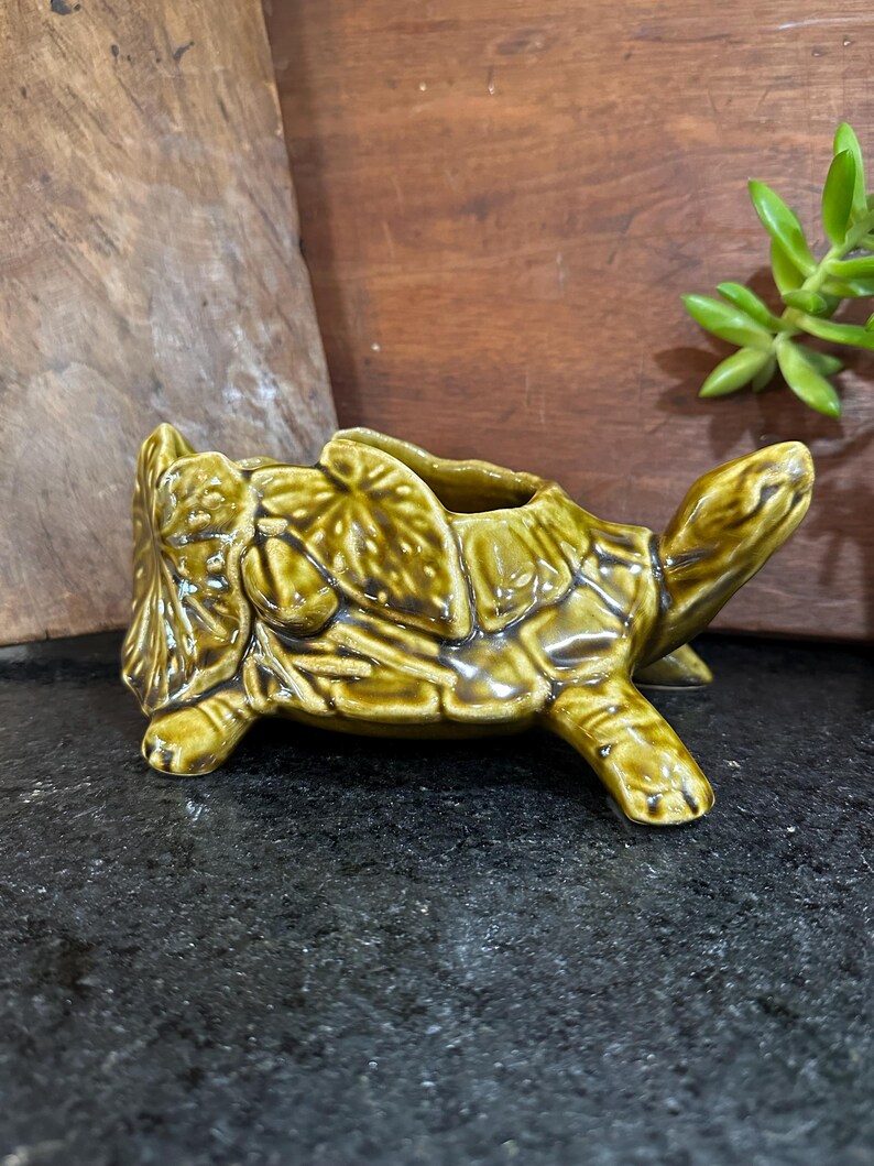 1950s Mccoy Nelson Figural Turtle Planter - Etsy