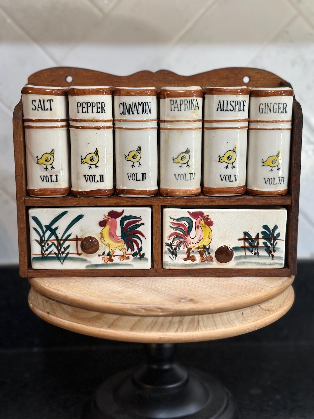 Vintage Rooster Spice Rack by Fred Roberts - Etsy