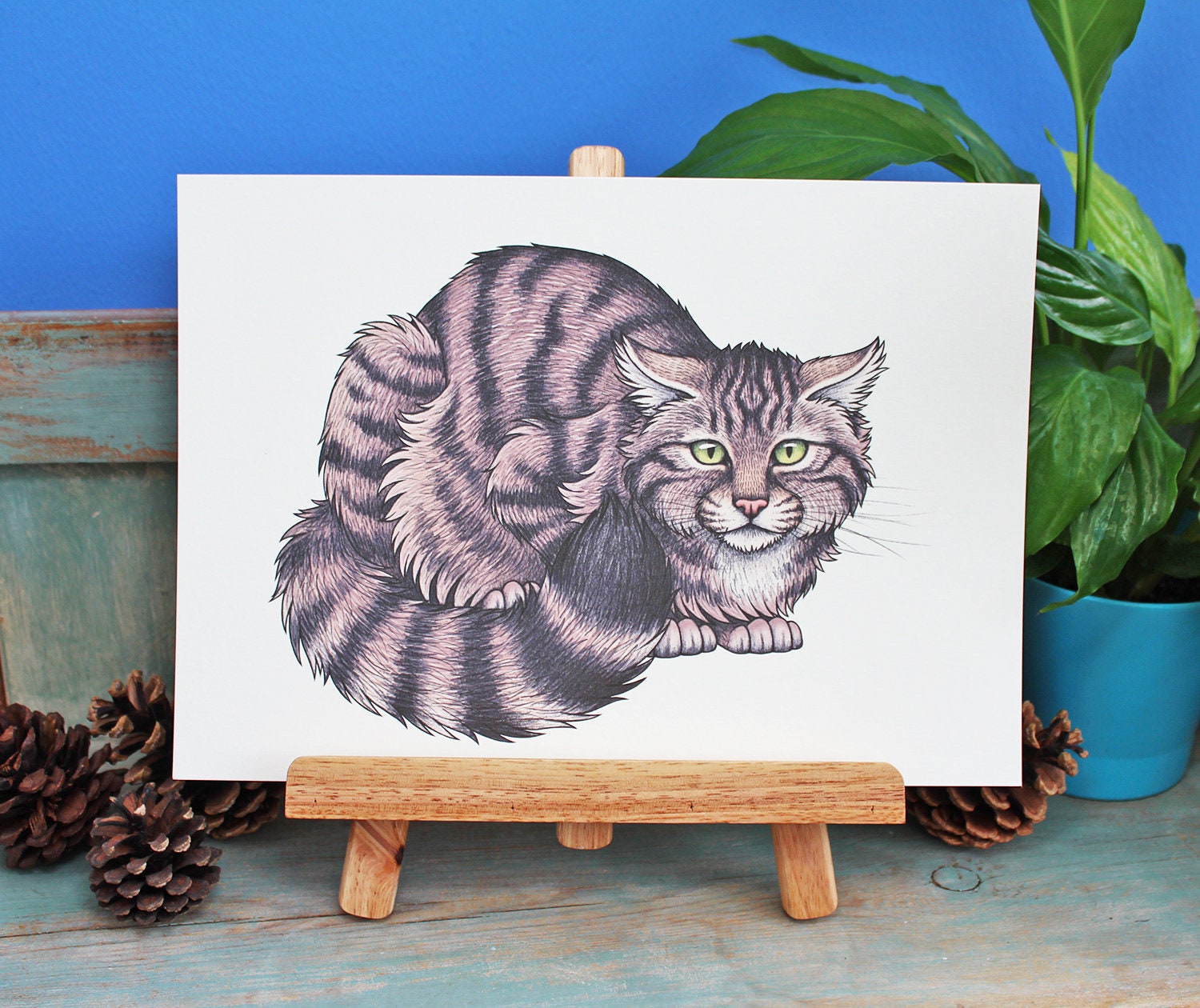 Art & Collectibles Scottish Wildcat fine art Highland Tiger giclee ...