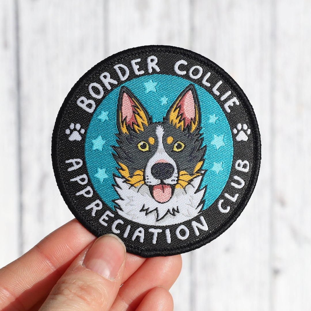 Border Collie Appreciation Club Iron on Woven Patch 7cm - Etsy