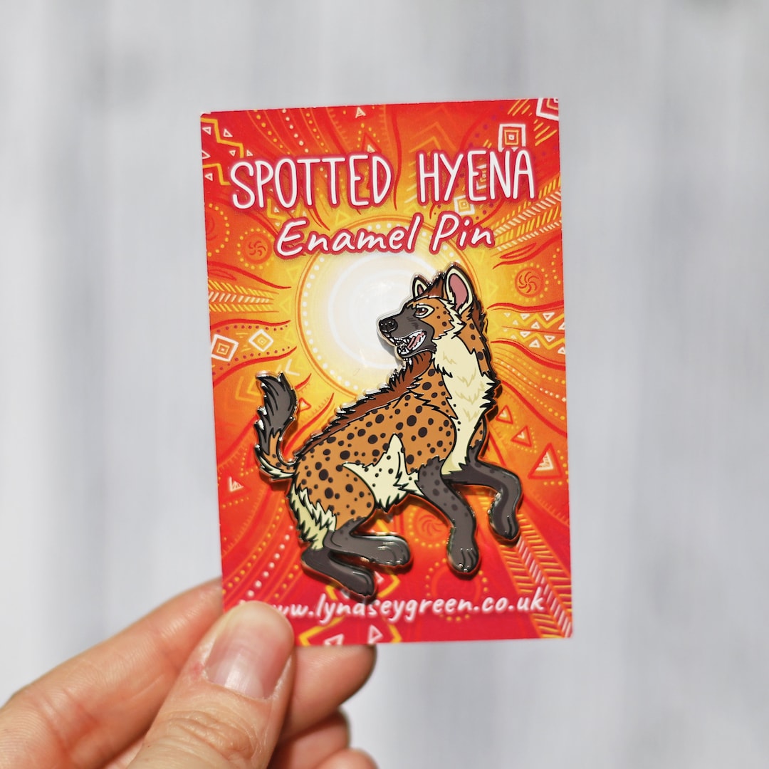 Spotted Hyena Hard Enamel Pin - Etsy