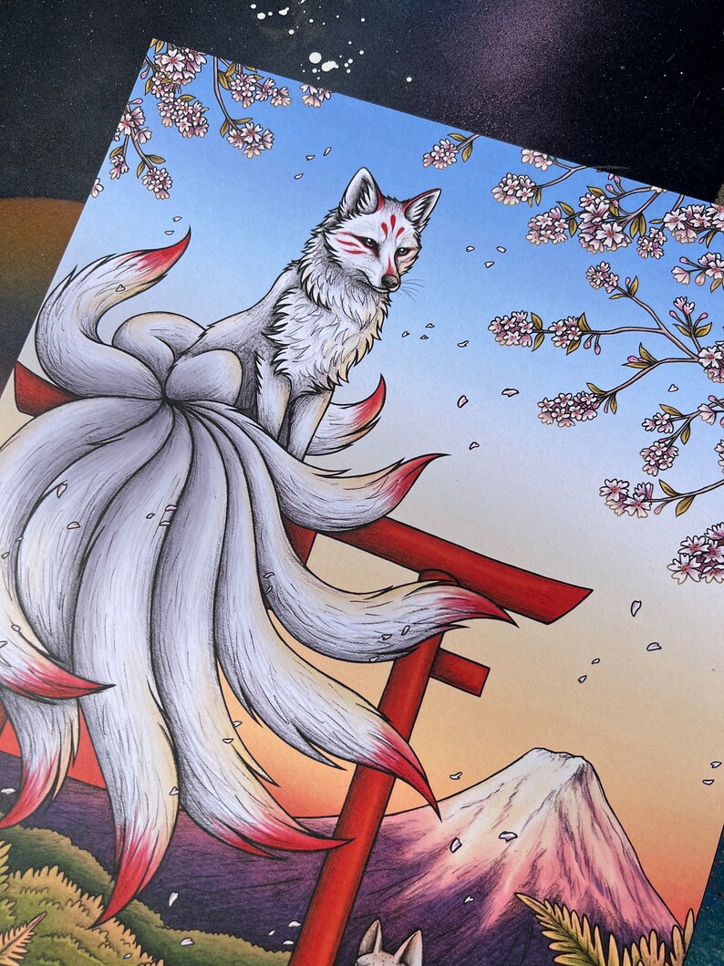 Kitsune Illustration A3 Print - Etsy