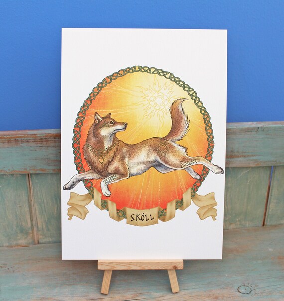 Sköll Illustration A4 Print | Etsy