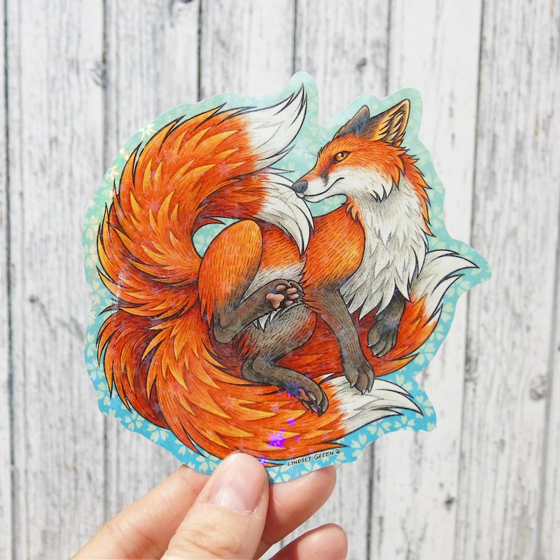 Vinyl Kitsune Stickers - Etsy UK