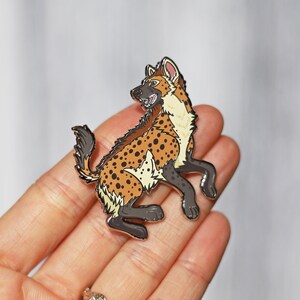 Spotted Hyena Hard Enamel Pin - Etsy