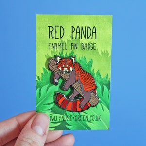 Red Panda Hard Enamel Pin Badge | Etsy