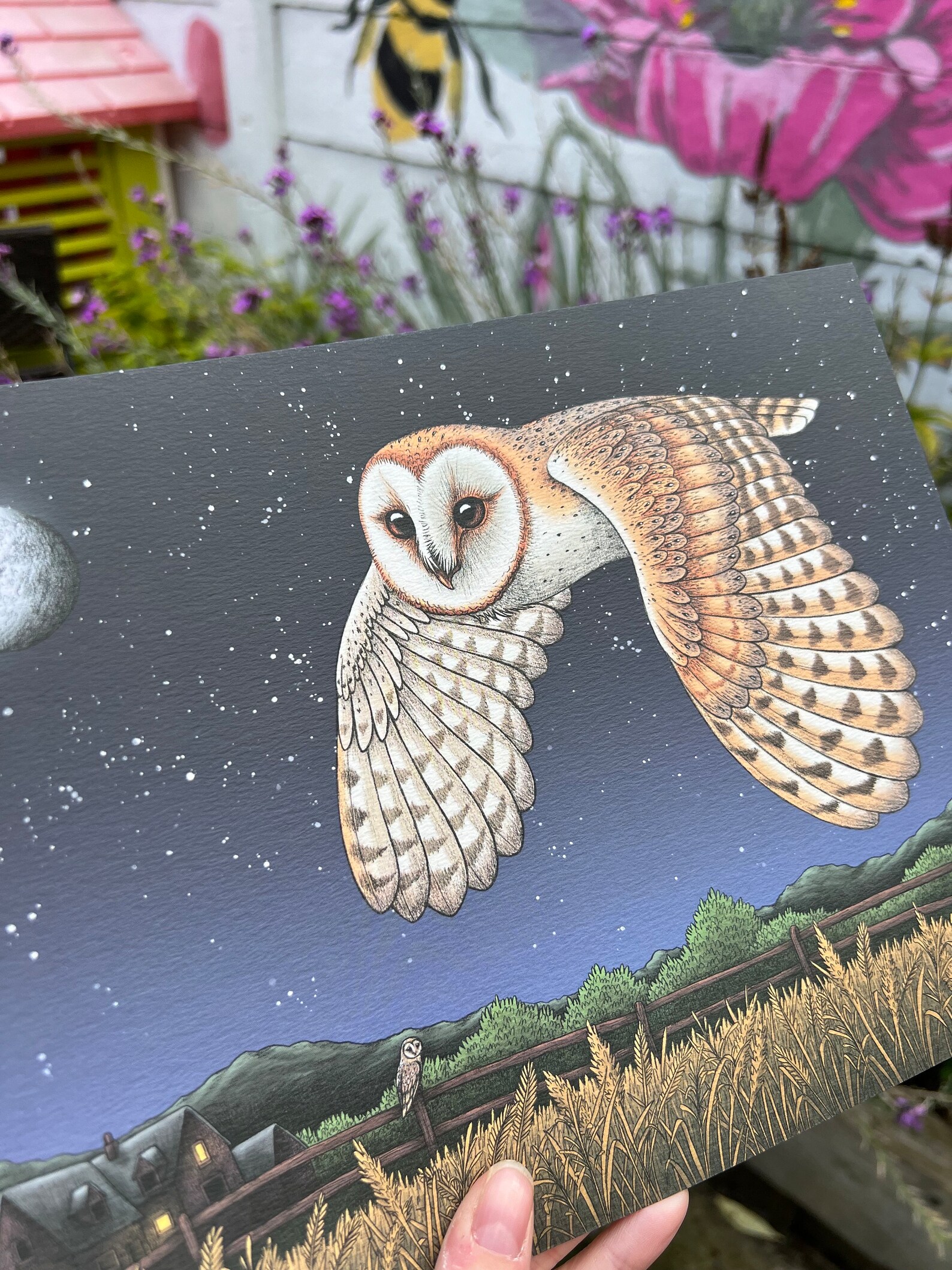Barn Owl Illustration A4 Print - Etsy