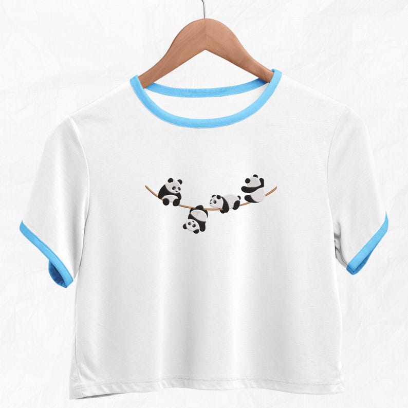 Pandas on a Branch Embroidery Design, Panda Embroidery Design, Animal ...