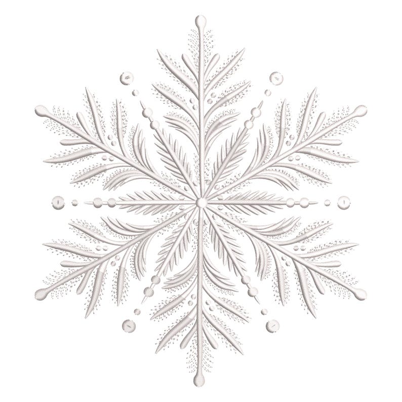 Elegant Snowflake Embroidery Design, Winter Christmas Pattern Machine ...