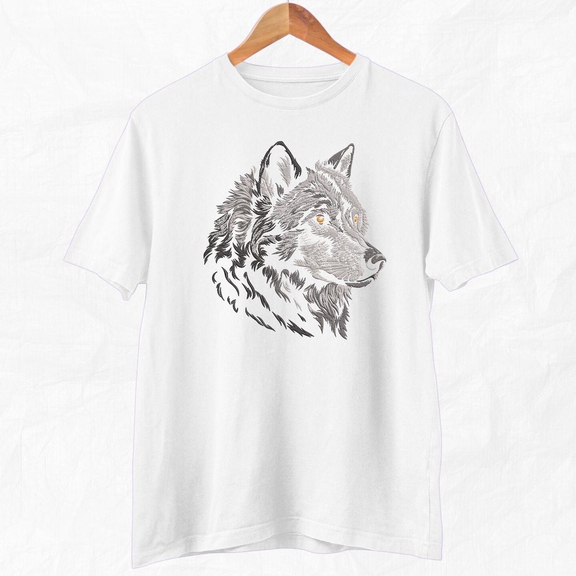 Wolf Head Embroidery Design, Floral Wolf Machine Embroidery File, Wolf ...