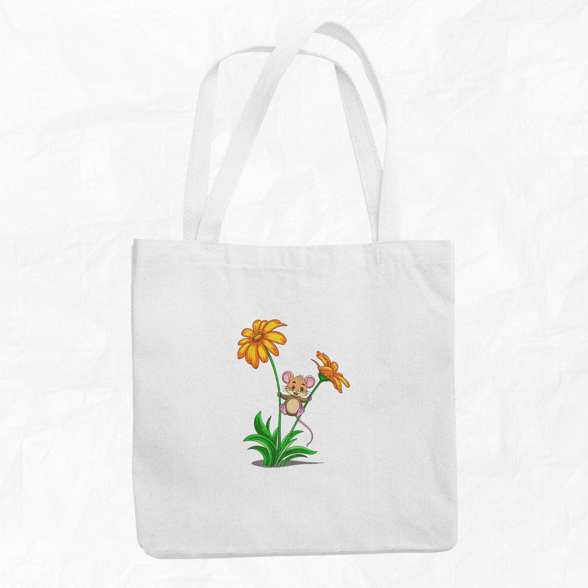 Flower Swing Mouse Delight Embroidery Design, Mouse Head Embroidery ...